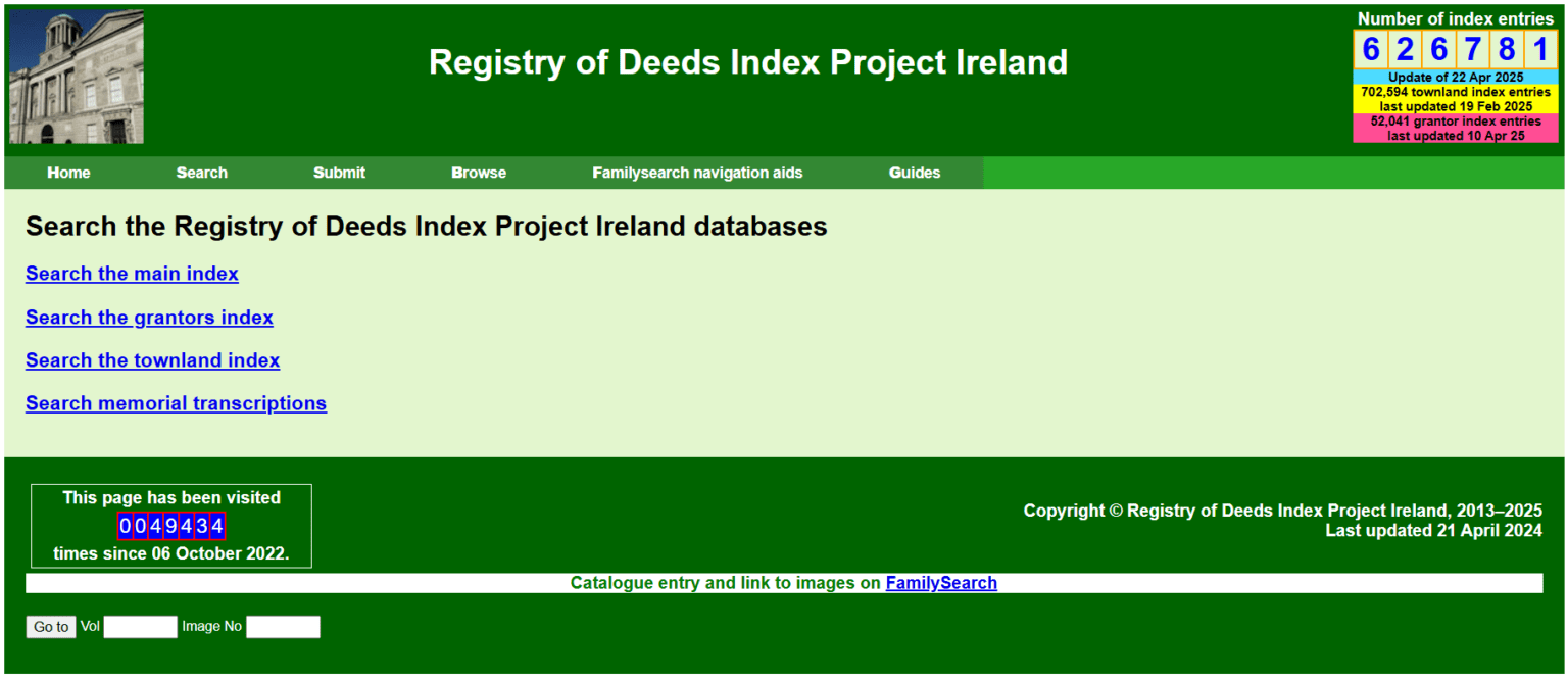 Registry of Deeds Index Project Ireland - Irish Family History Society